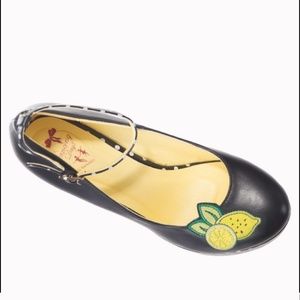 Banned Apparel | Shoes | Lemon Pin Up Shoes Ankle Wedge Sandals Black 6 ...